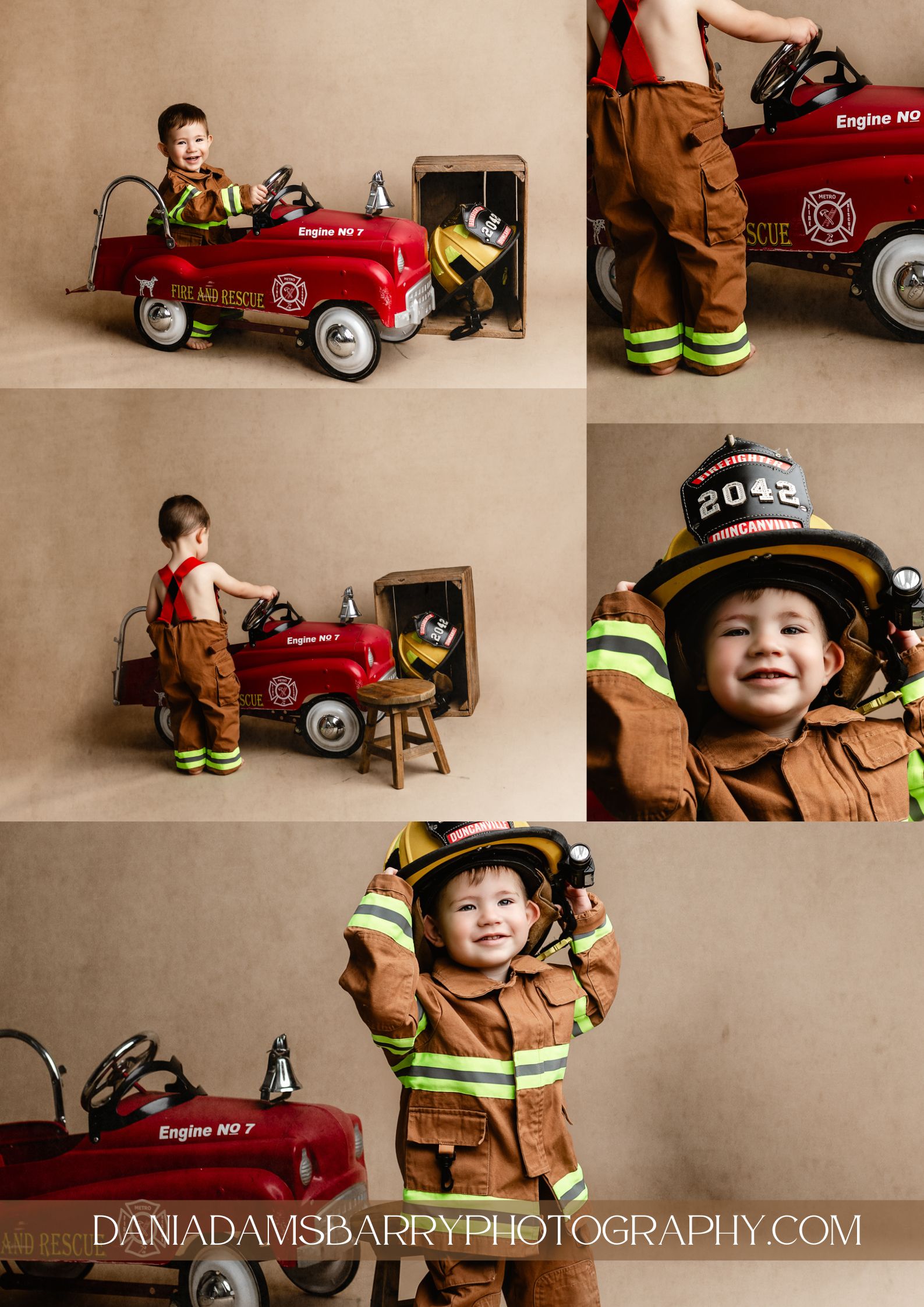 Firefighter Milestone Baby Photoshoot - Dani Adams-Barry Photography